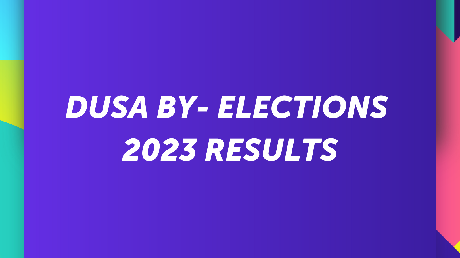Watch the full stream of the election hustings 2023 - DUSA